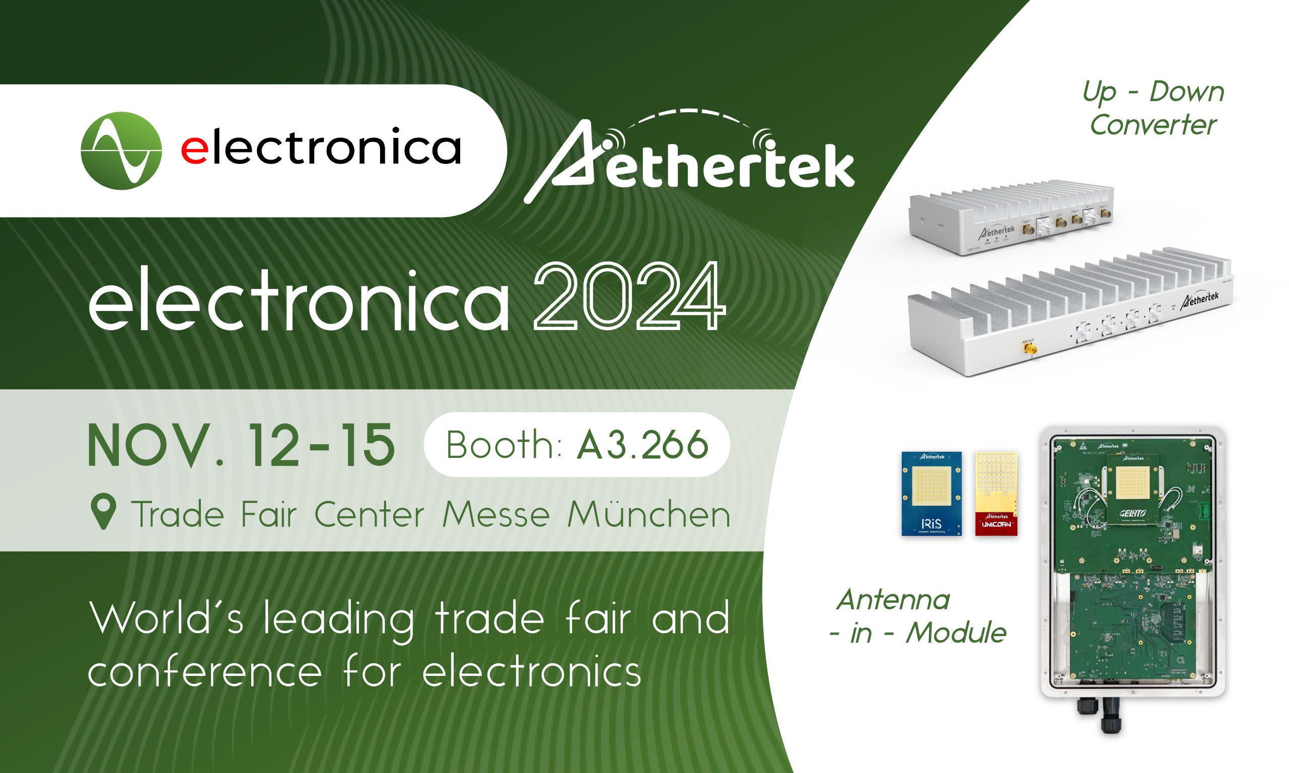 5G Innovative Solutions at electronica 2024 - 倚強科技股份有限公司 Aethertek